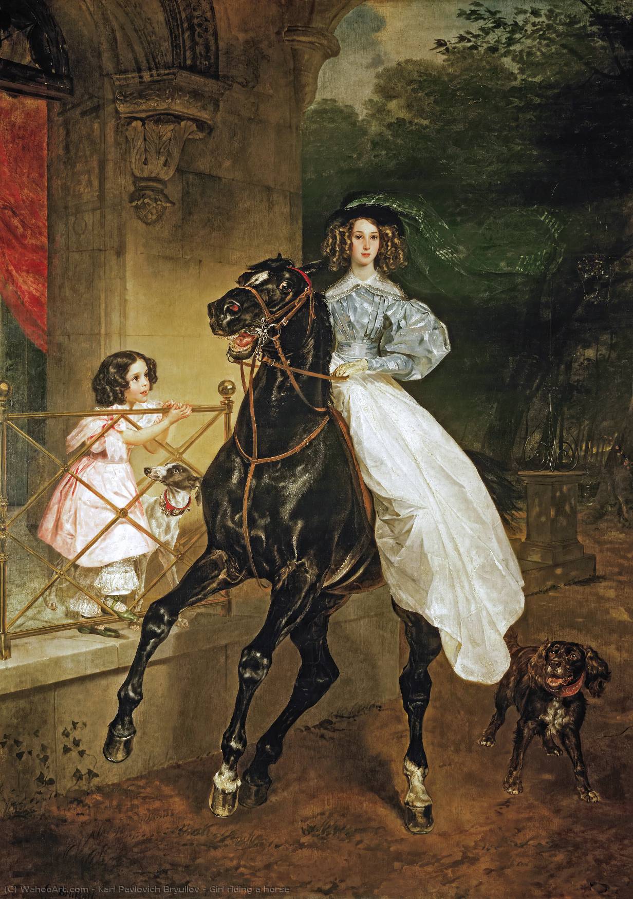 Buy Museum Art Reproductions Girl riding a horse by Karl Pavlovich ...