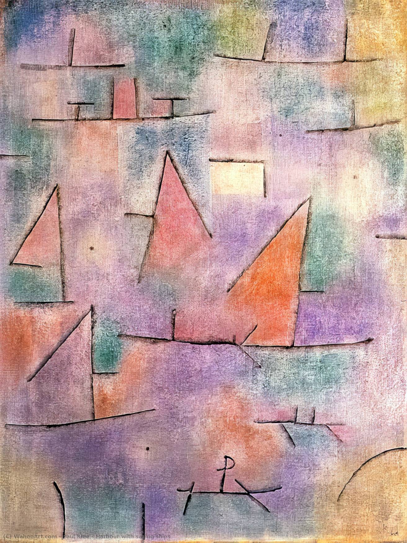 Artwork Replica Harbour with sailing ships, 1937 by Paul Klee (1879 ...