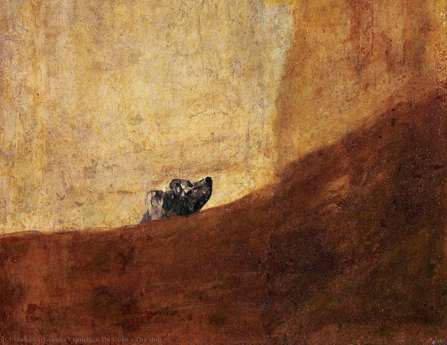 Paintings Reproductions The dog, 1823 by Francisco De Goya (1746-1828 ...