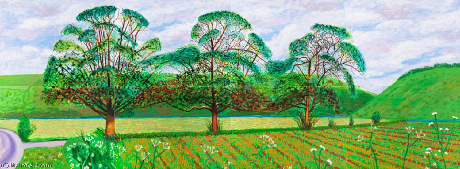 Three Trees near Thixendale by David Hockney David Hockney | WahooArt.com