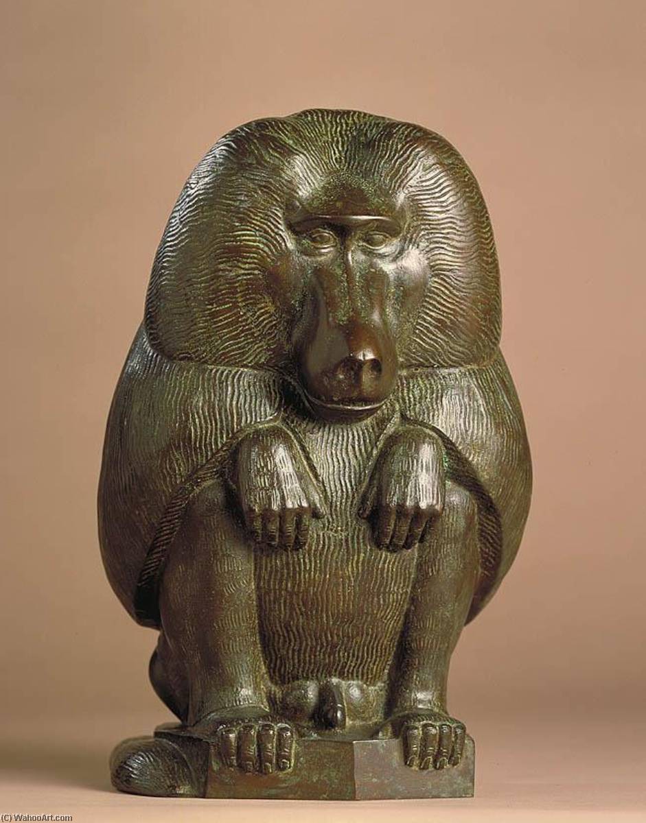 Baboon, 1932 by Paul Manship (1885-1966) | Museum Art Reproductions ...