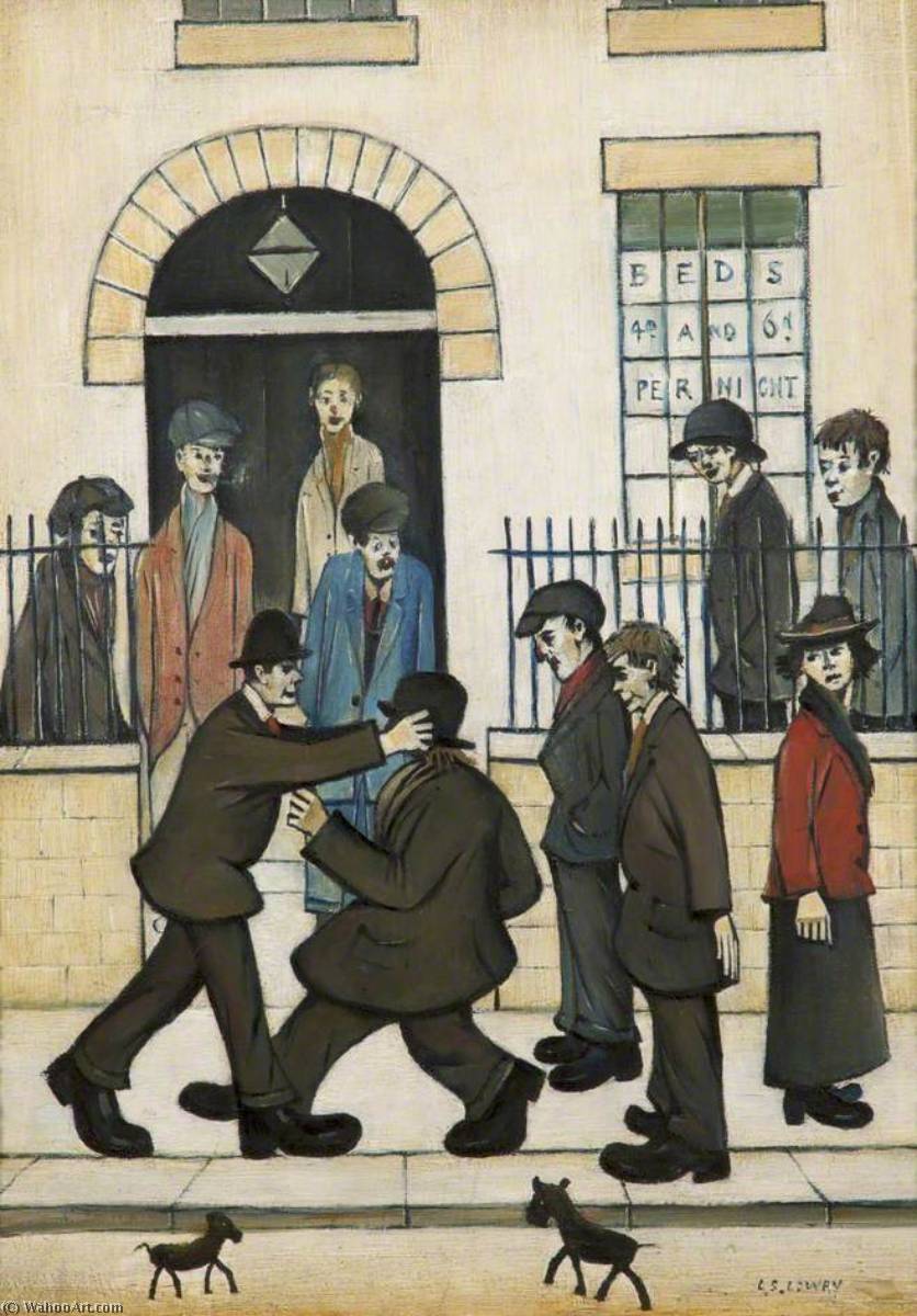 A Fight, 1935 by Lawrence Stephen Lowry Lawrence Stephen Lowry ...