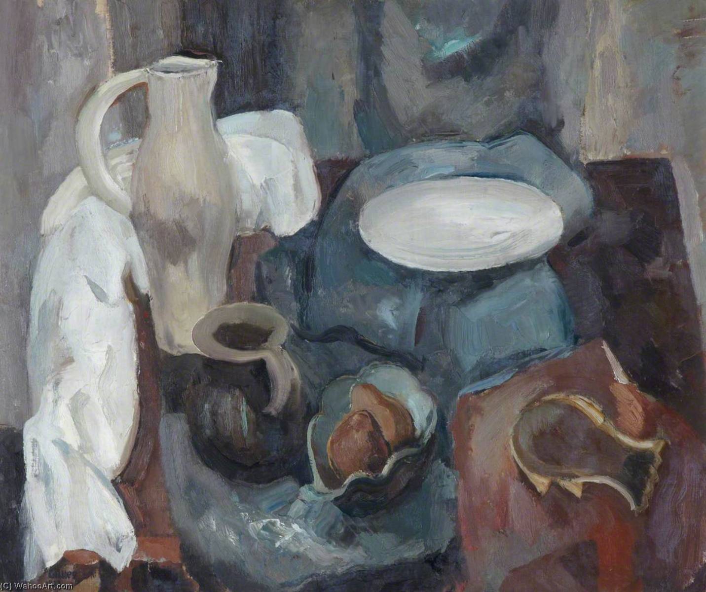 Still Life in Grey and Brown, 1932 by William George Gillies William ...