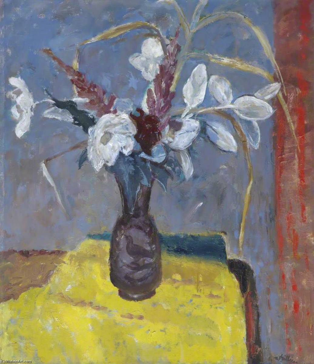 Still Life with Flowers in a Vase by William George Gillies William ...