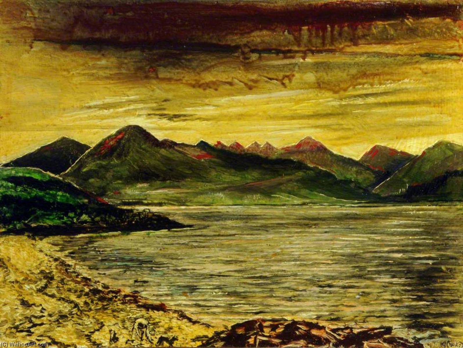 Buy Museum Art Reproductions Shepherd Looking After His Dog at the ...