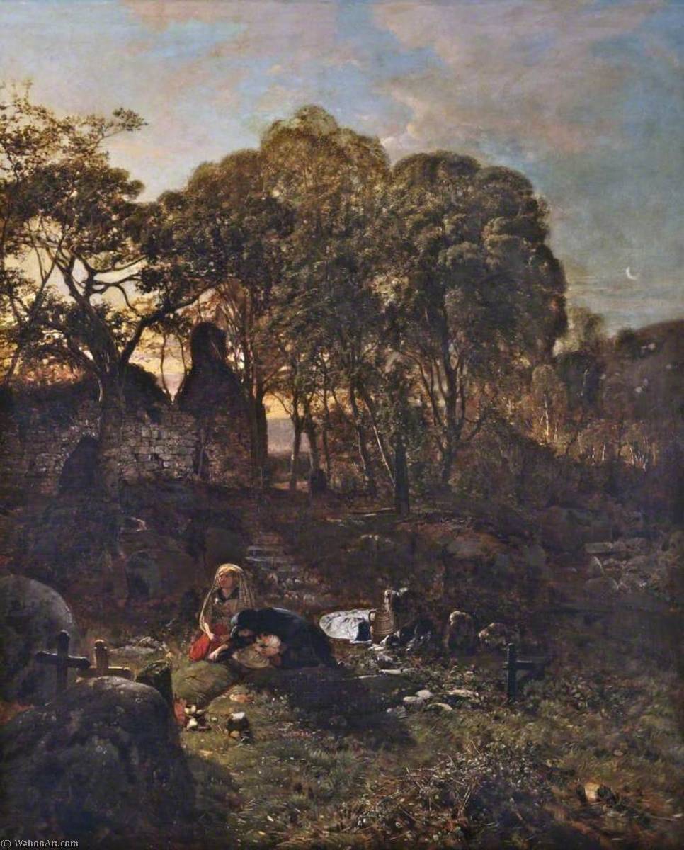 Order Artwork Replica The Old Churchyard, 1846 by Henry Mark Anthony ...