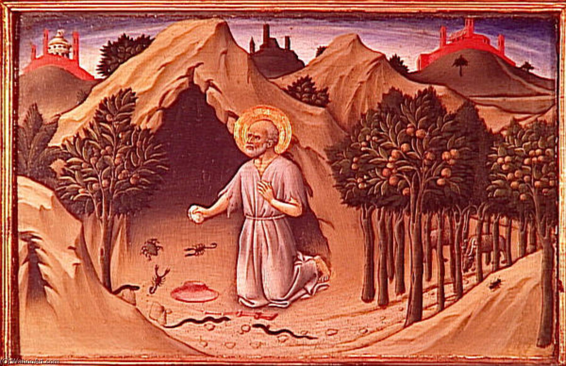 Oil Painting Replica LA PENITENCE DE SAINT JEROME by Ansano Di Pietro ...