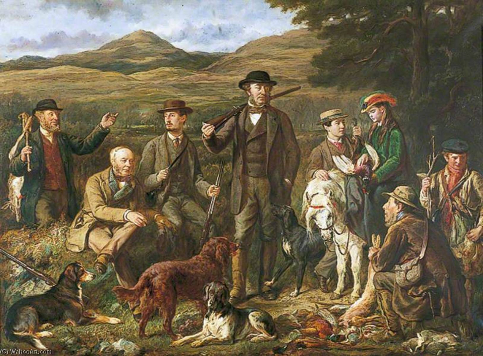 Buy Museum Art Reproductions The Shooting Party, 1868 by Gourlay Steel ...