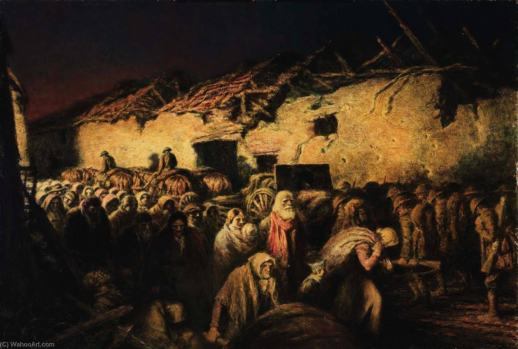 Purchase Oil Painting Replica The Refugees, 1935 by Kerr Eby (1889-1946 ...