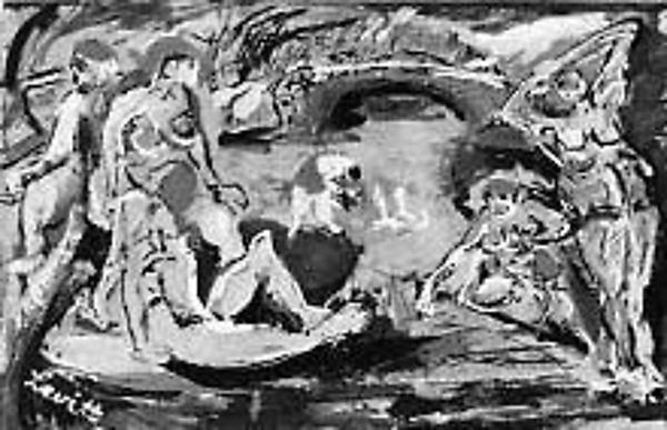 Bathers, 1939 by Alfred Levitt (1894-2000) Alfred Levitt | WahooArt.com