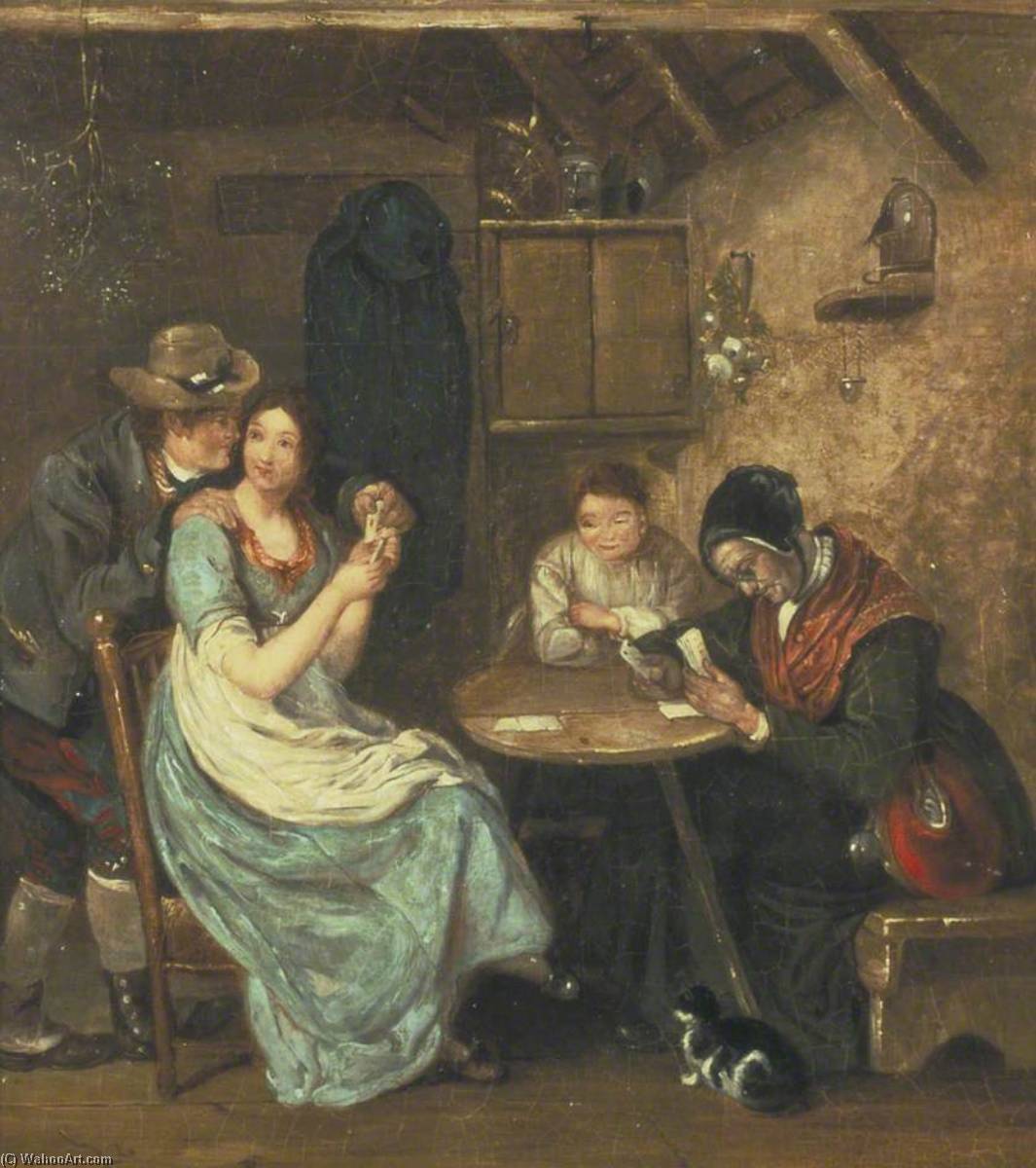 Museum Art Reproductions The Card Players by John Burnet (1784-1868 ...