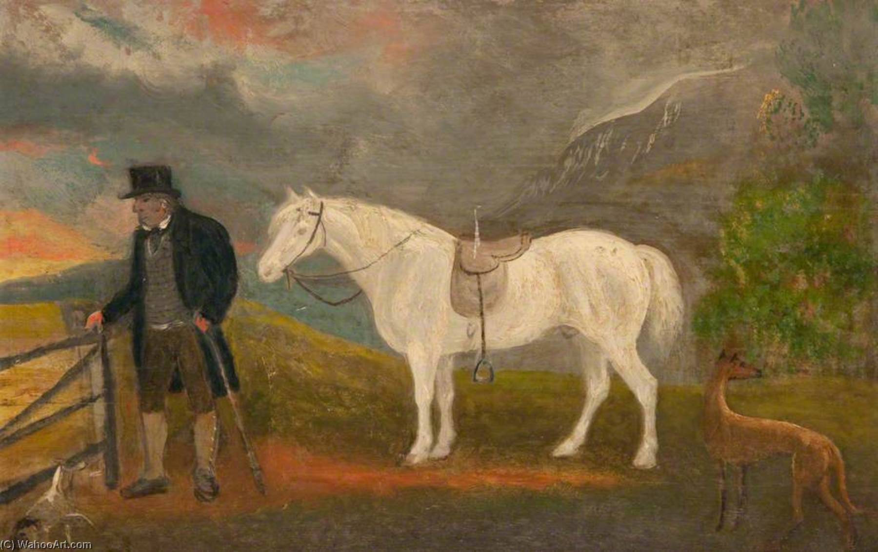 Bailie Robb Skirling with a White Horse by James Howe James Howe ...