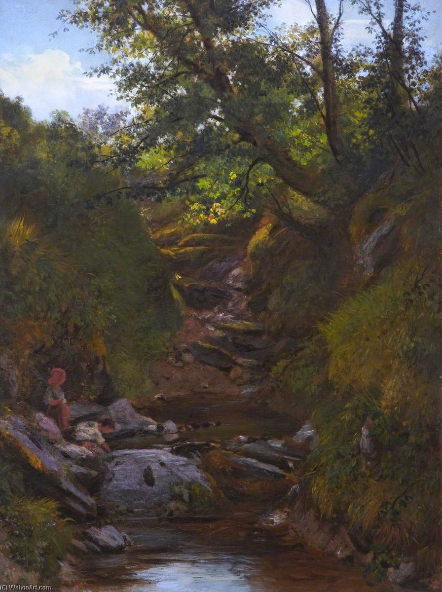 Museum Art Reproductions The Brook by Thomas Stuart Smith (1815-1869) | WahooArt.com