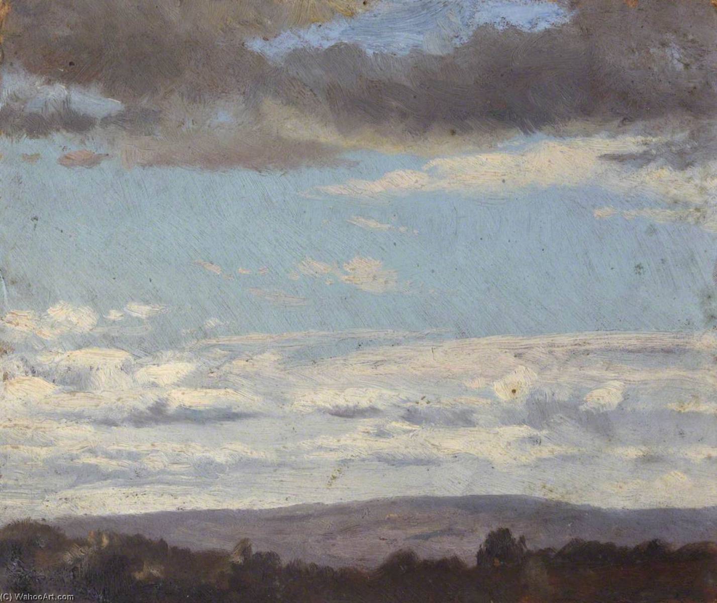Museum Art Reproductions Landscape with Clouds by Thomas Stuart Smith (1815-1869) | WahooArt.com
