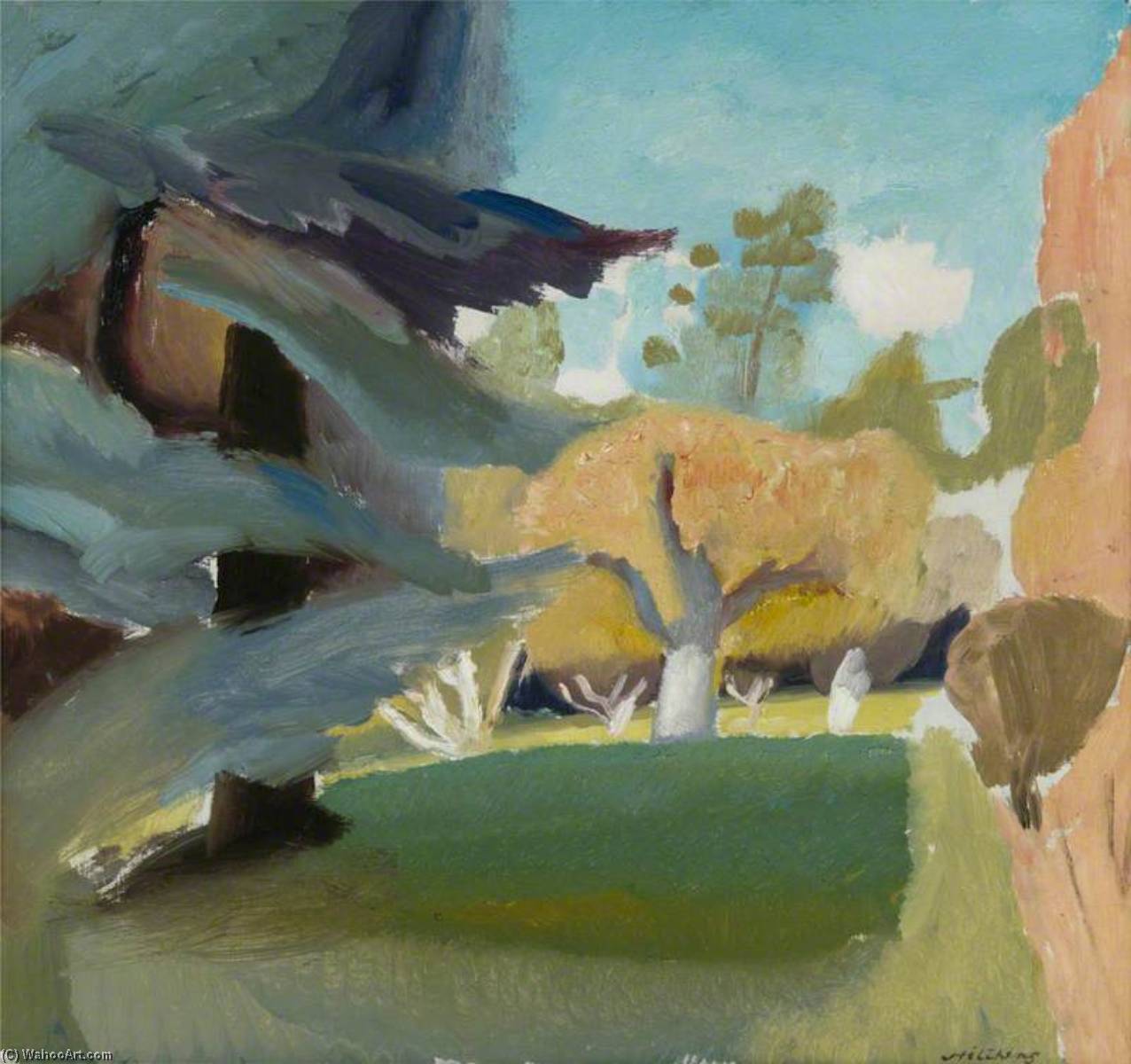 Paintings Reproductions | Sussex Landscape by Ivon Hitchens | WahooArt.com