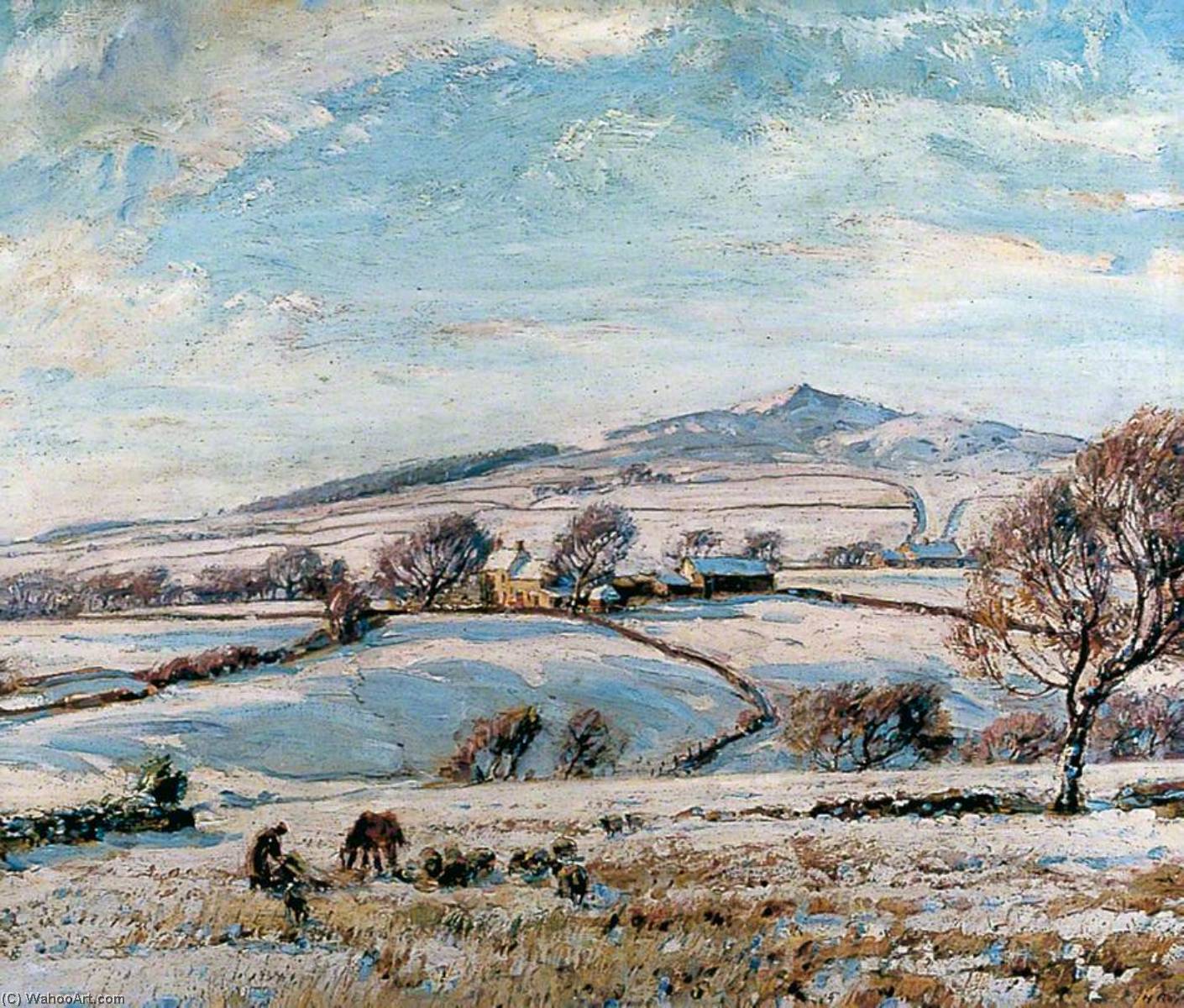 Winter, Beamsley Beacon, 1938 by Herbert F Royle (1870-1958) Herbert F ...