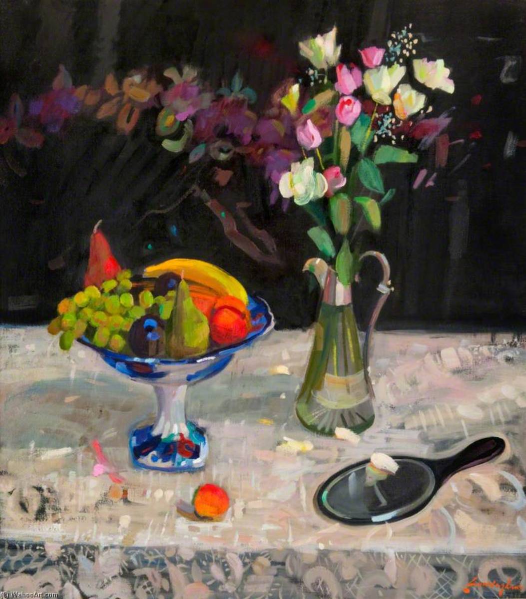 Still Life with Flowers and Table by John Cunningham John Cunningham ...