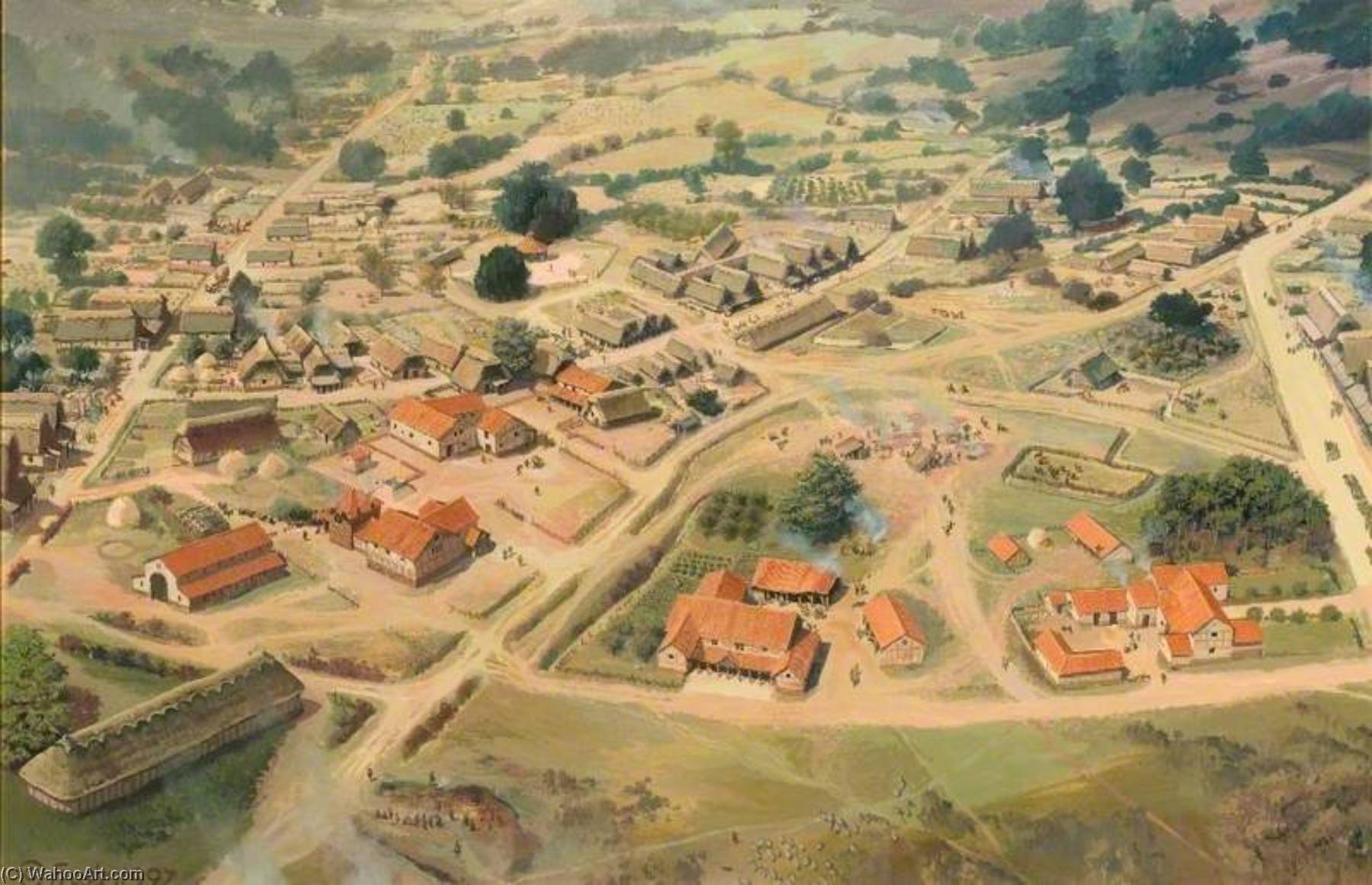 Depiction of Roman Sandy in the 3rd Century AD, 1997 by Peter Froste ...