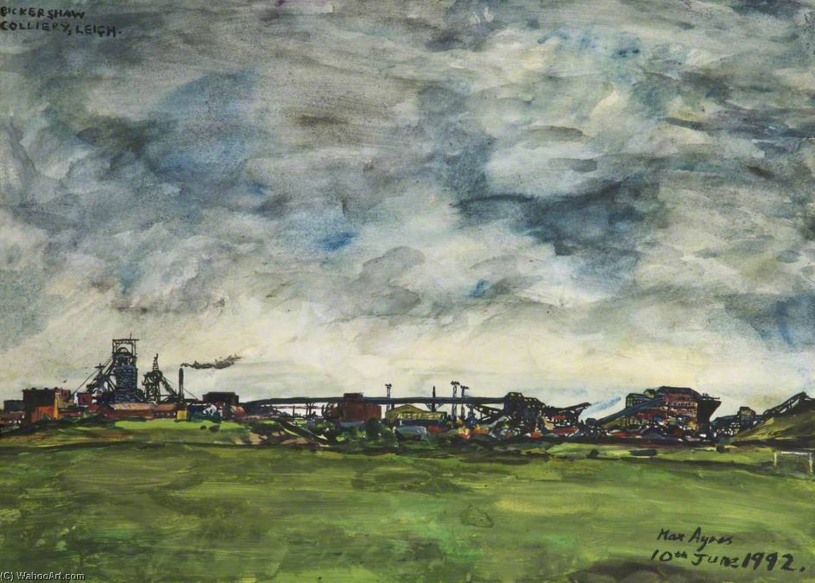 Bickershaw Colliery, Leigh, 1992 by Max Ayres Max Ayres | WahooArt.com