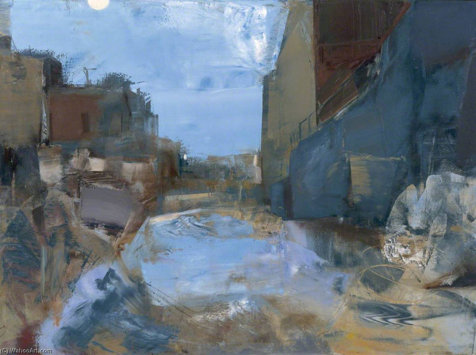 Town Canal by Mardi Barrie (1930-2004) Mardi Barrie | WahooArt.com