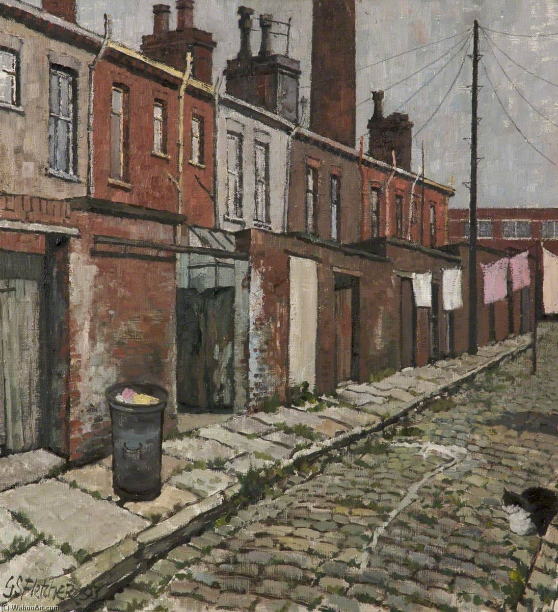 Lancashire Back Street, 1993 by Geoffrey Scowcroft Fletcher (1923-2004 ...