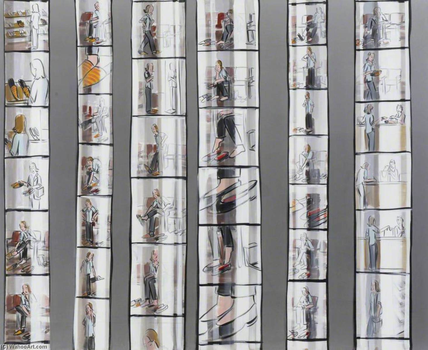 Shopping for Shoes, 2003 by Lisa Milroy Lisa Milroy | WahooArt.com