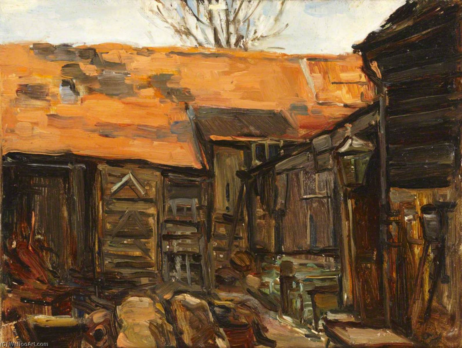 Purchase Oil Painting Replica A Local Yard, 1921 by Maud Ireland Button ...
