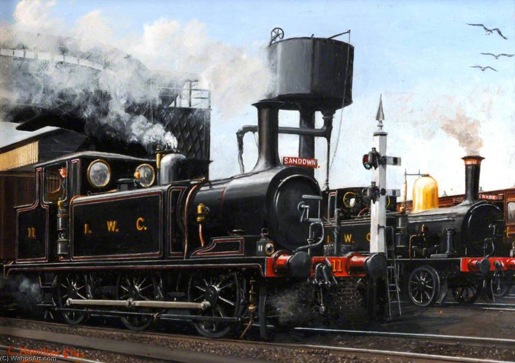 Museum Art Reproductions Isle of Wight Central No.11 to Sandown at Ryde ...