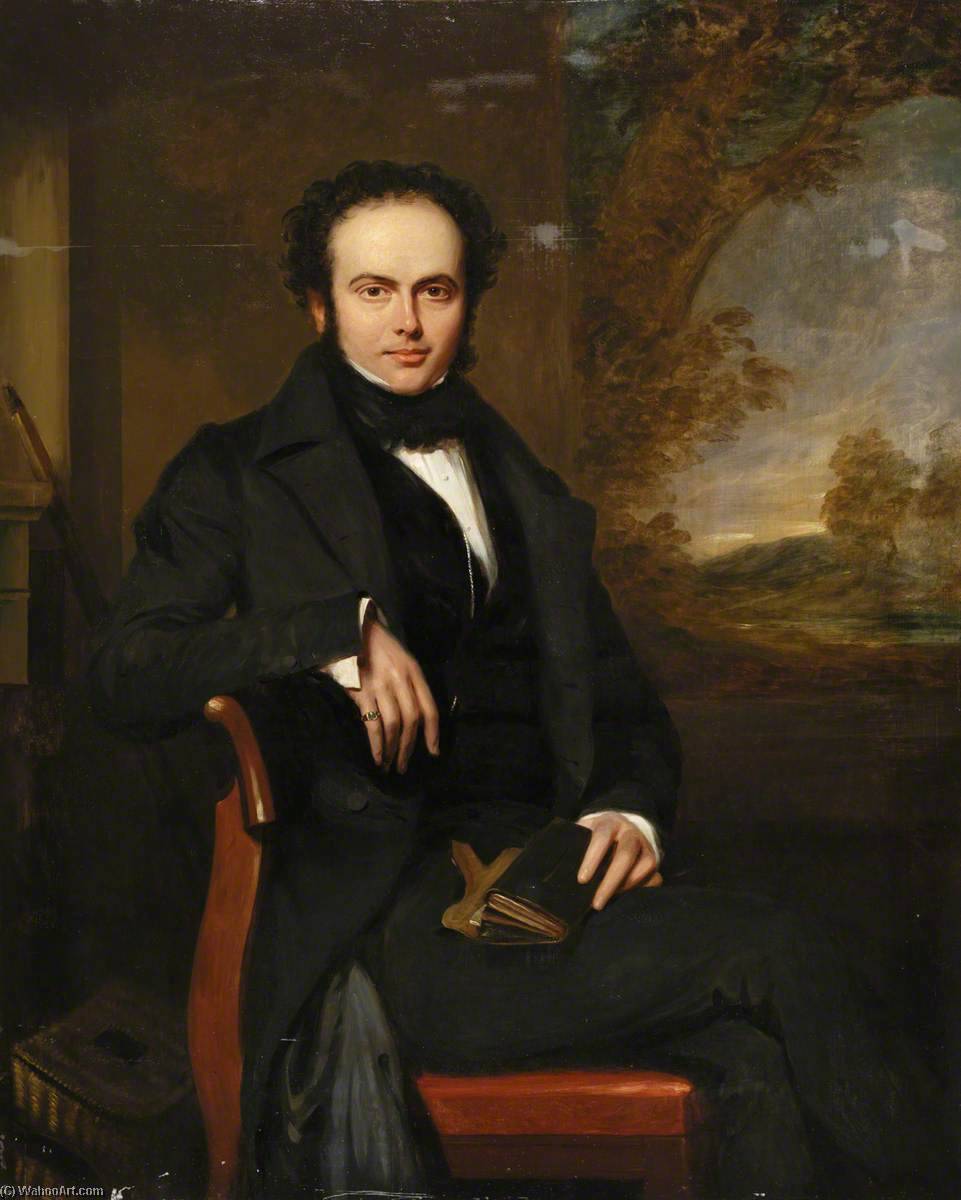 Artwork Replica Portrait of a Seated Man, 1840 by William Shiels (1785 ...