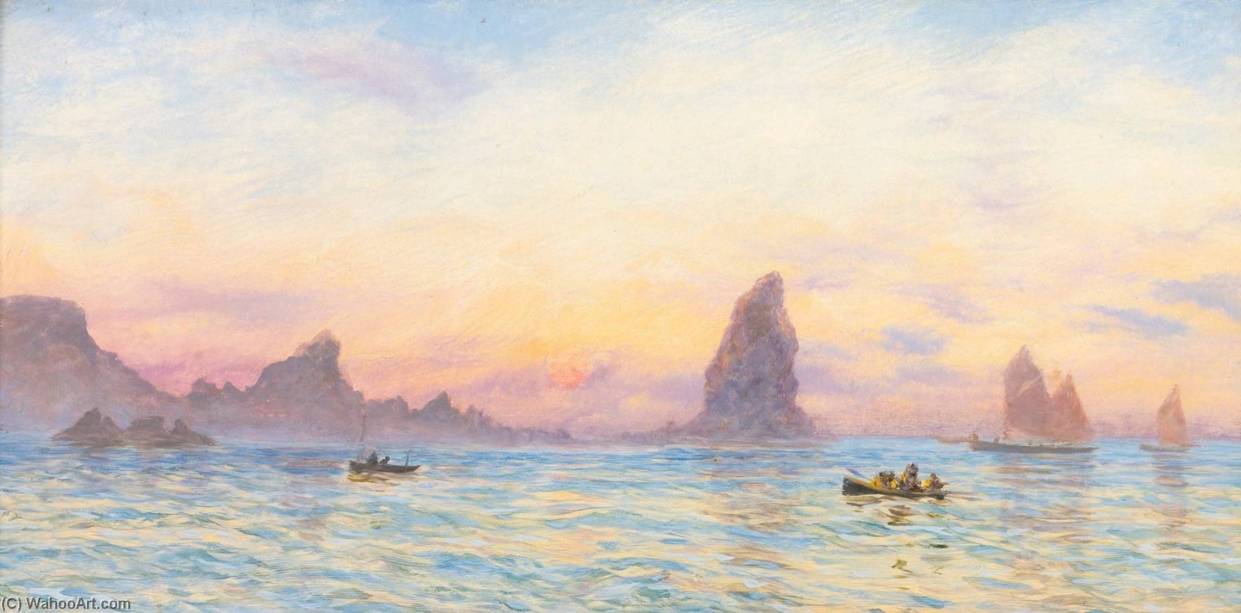 Purchase Oil Painting Replica The Cornish Coast near Newquay by John ...