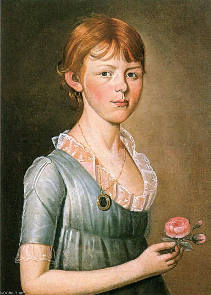 Miss Pike Holding a Rose, 1805 by William Jennys William Jennys ...