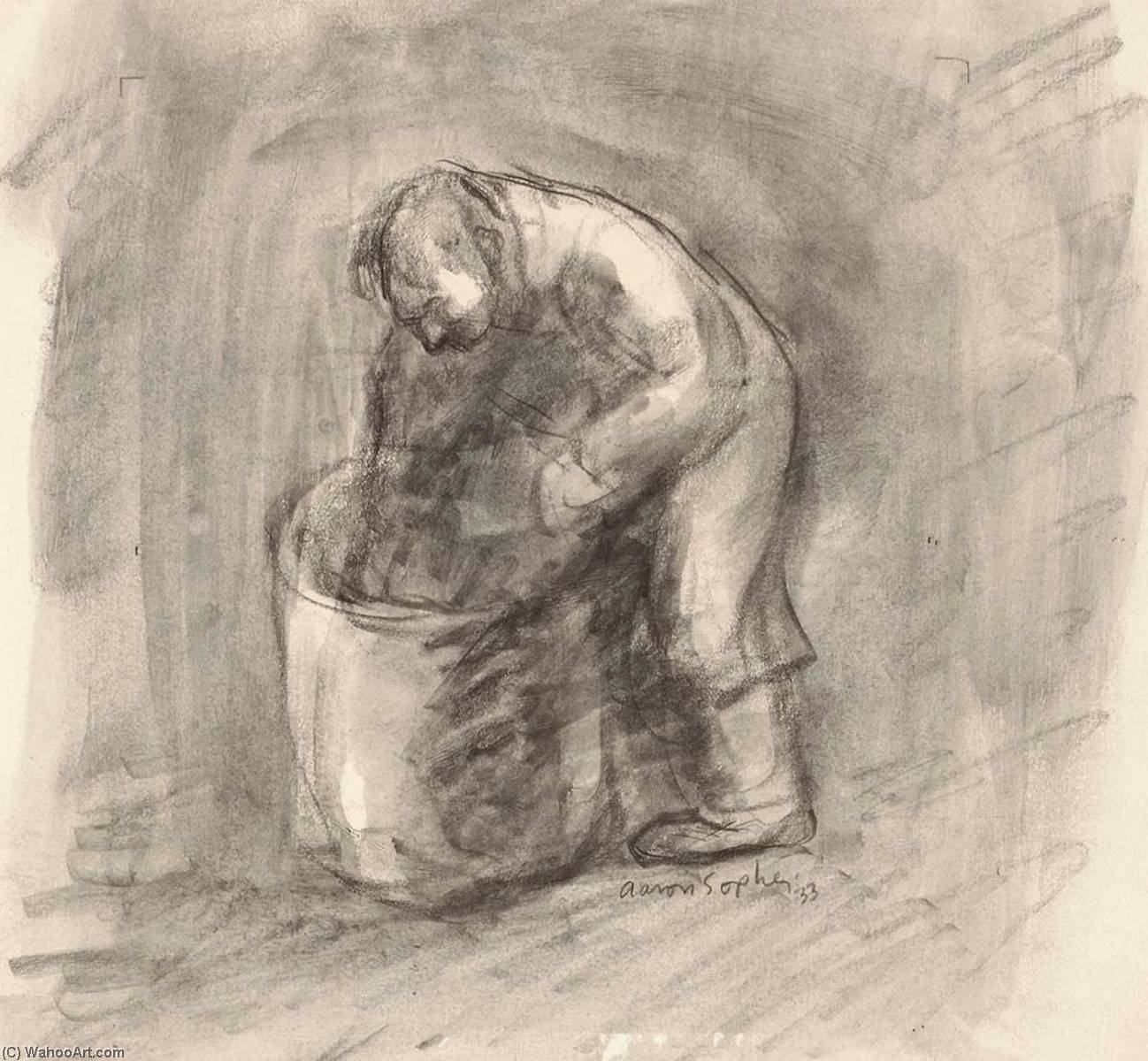 Trash (Ash Can), 1933 by Aaron Sopher Aaron Sopher | WahooArt.com