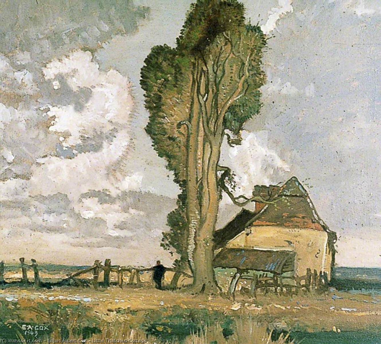 Art Reproductions | Little Thatched Cottage, 1943 by Elijah Albert Cox ...