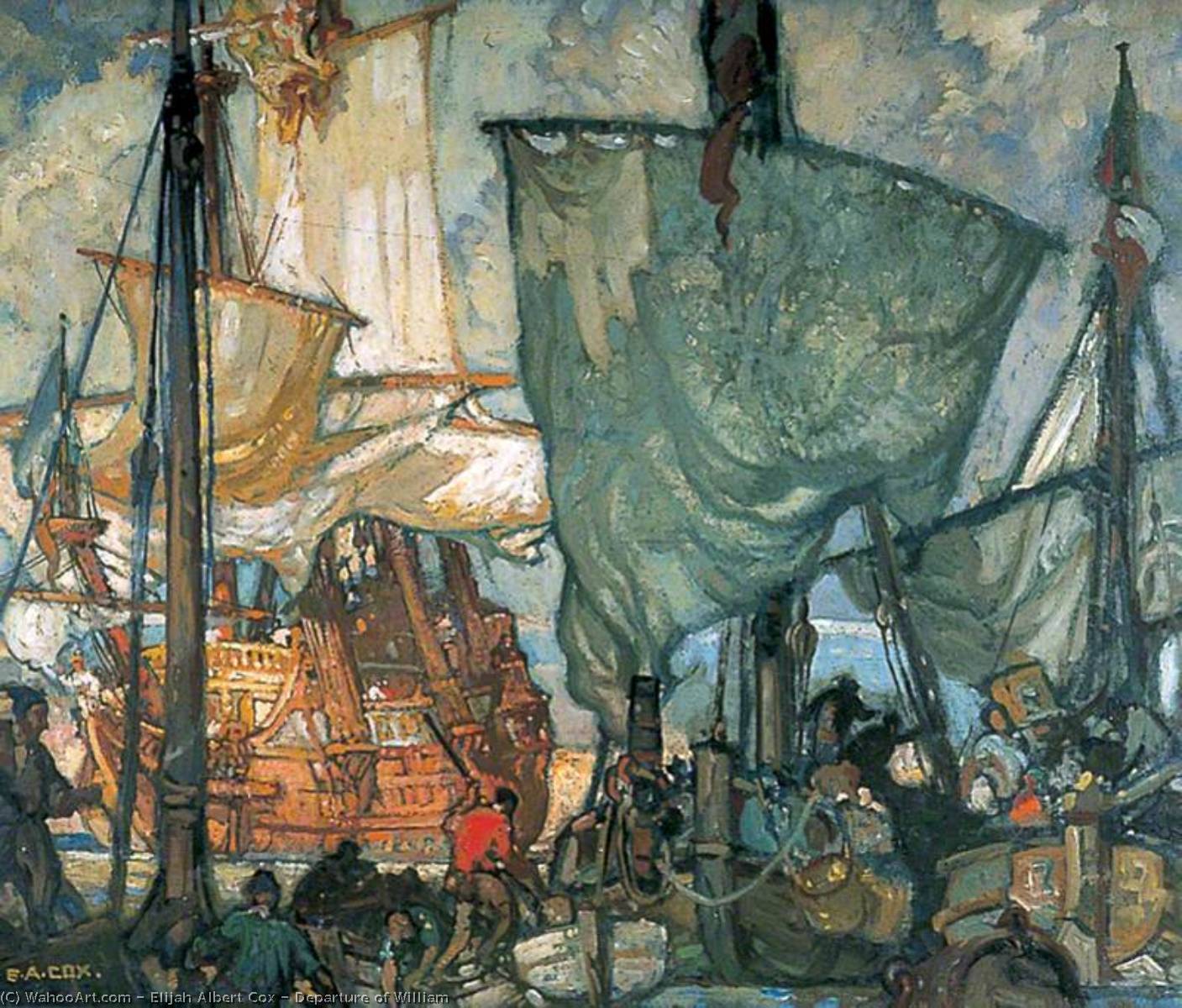 Artwork Replica | Departure of William by Elijah Albert Cox | WahooArt.com