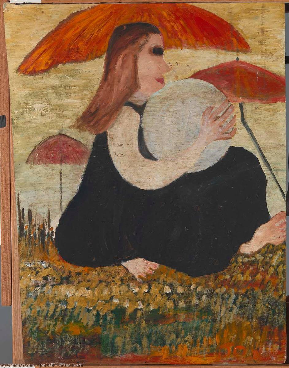 At the Beach, 1979 by Jon Serl Jon Serl | WahooArt.com