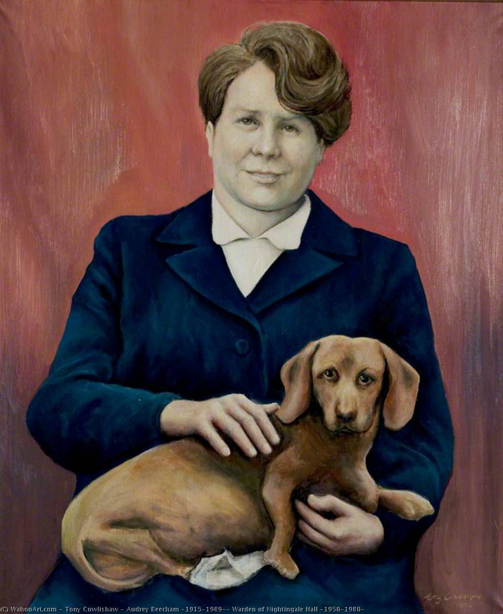 Oil Painting Replica Audrey Beecham (1915–1989), Warden of Nightingale ...