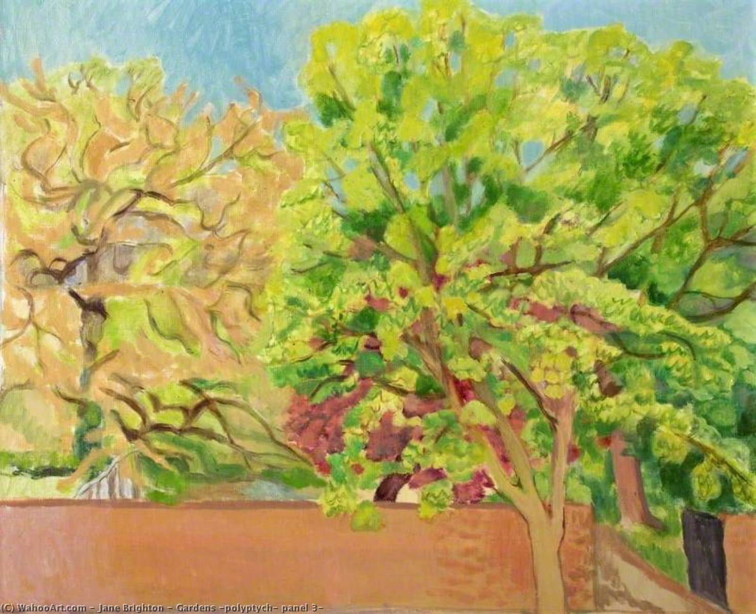 Gardens (polyptych, panel 3) by Jane Brighton Jane Brighton | WahooArt.com