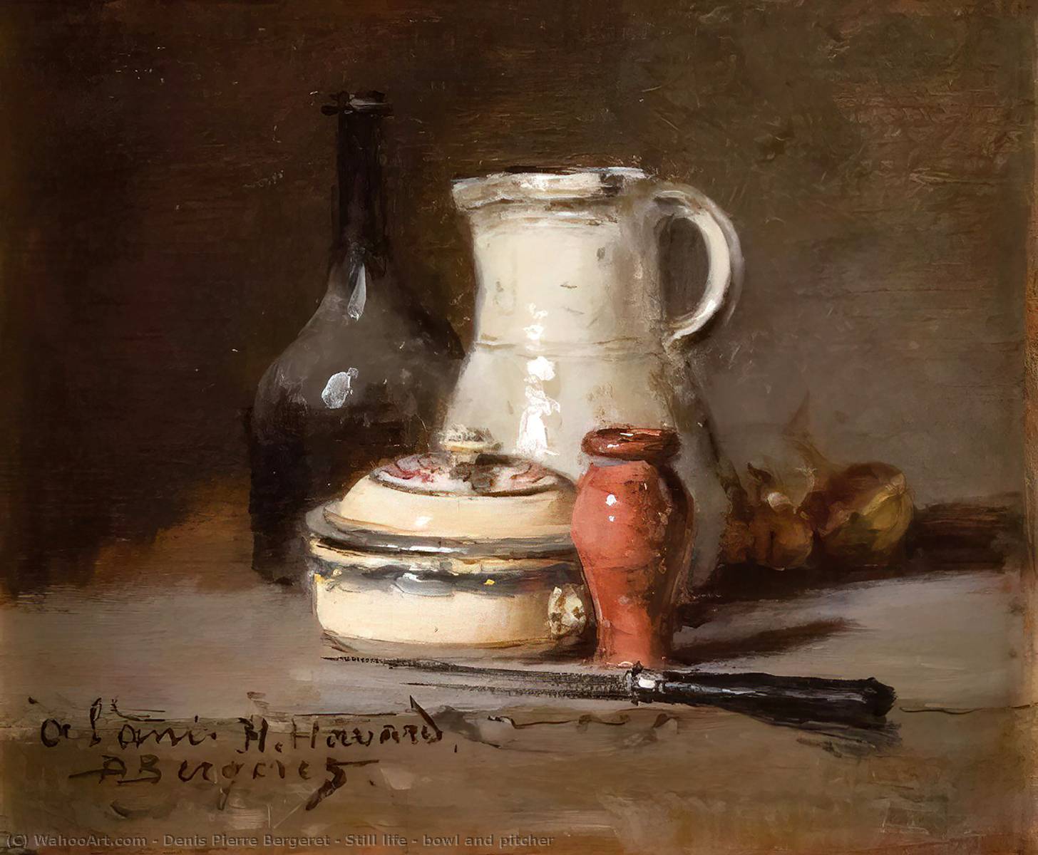 Get Paintings Reproductions Still life : bowl and pitcher by Denis ...