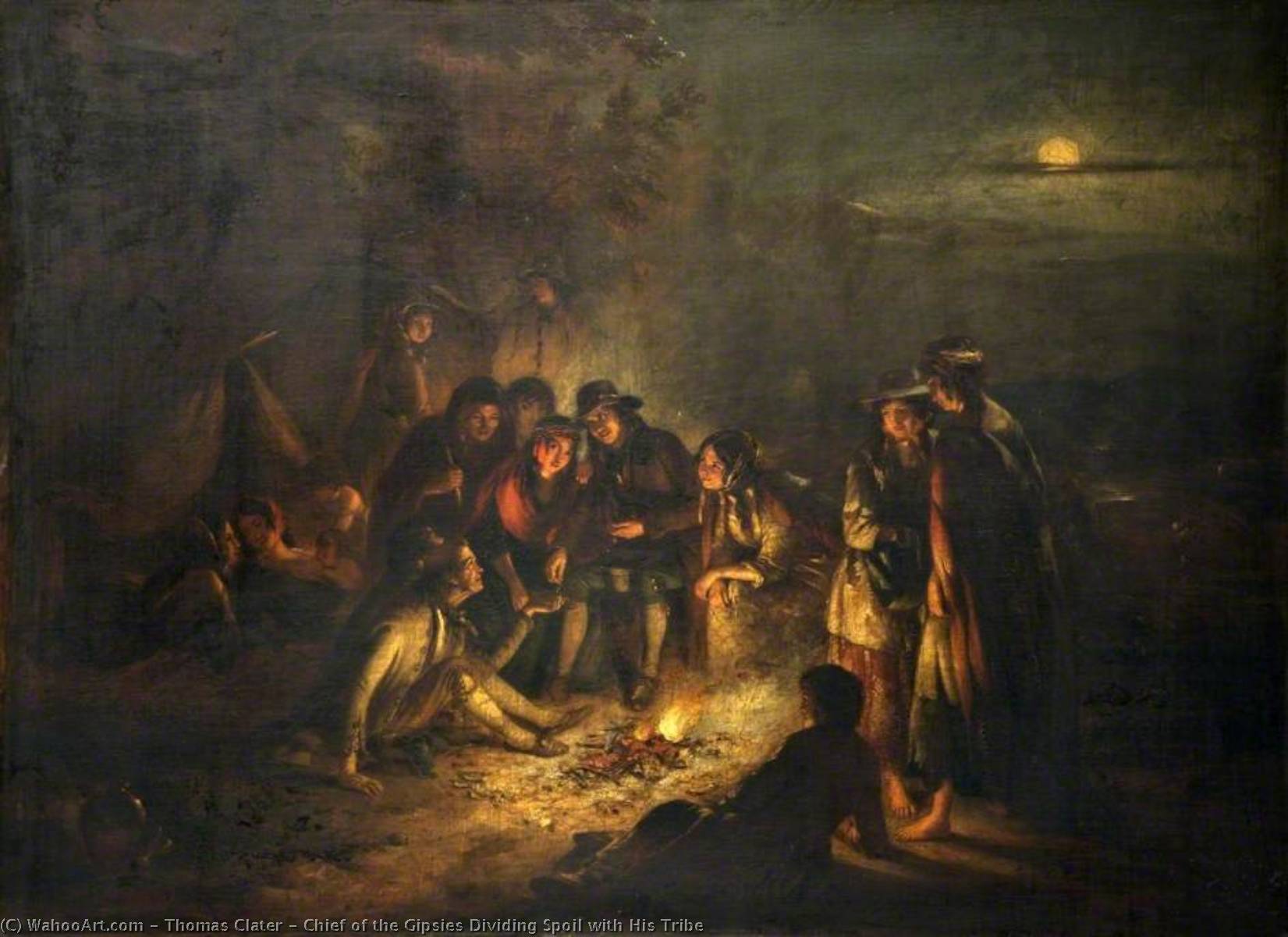 Get Paintings Reproductions Chief of the Gipsies Dividing Spoil with ...