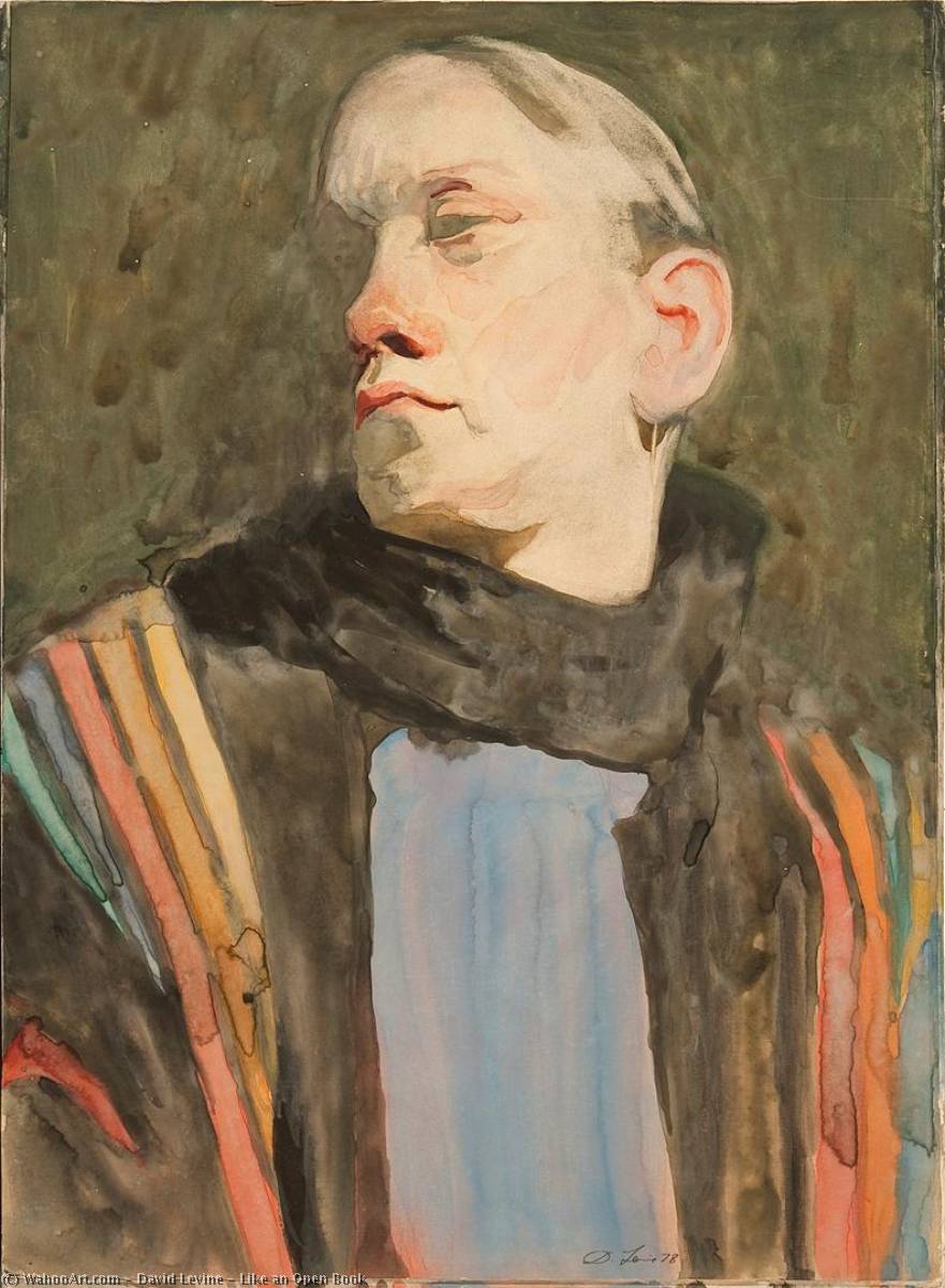 Like an Open Book, 1978 by David Levine (1926-2009, United States ...