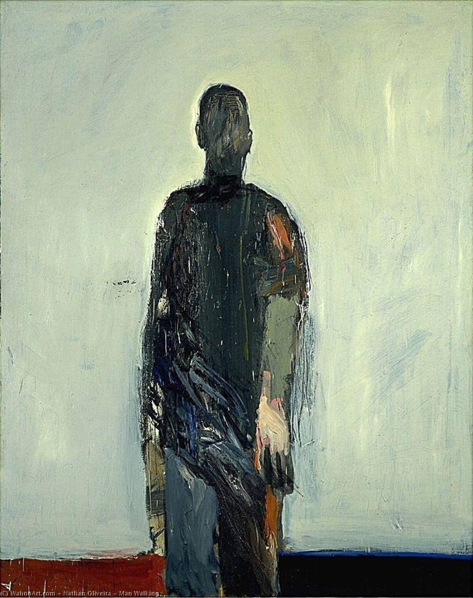 Man Walking, 1958 by Nathan Oliveira (1928-2010, United States) Nathan ...