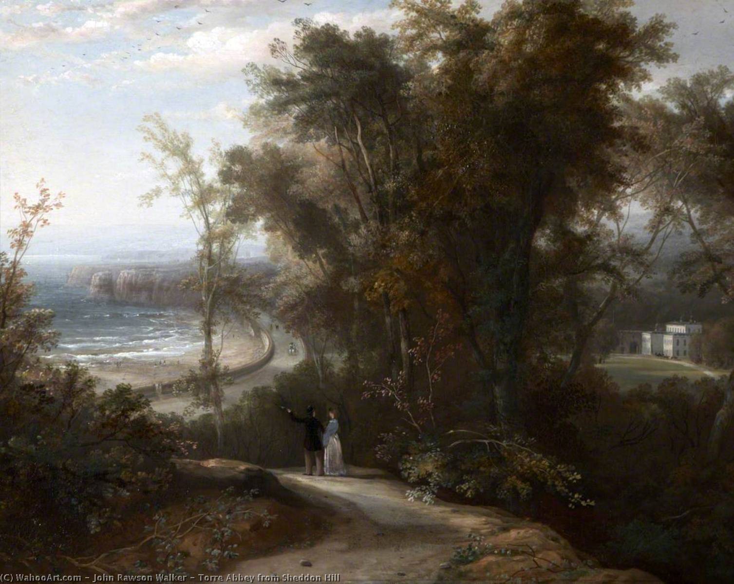 Torre Abbey from Sheddon Hill by John Rawson Walker John Rawson Walker ...