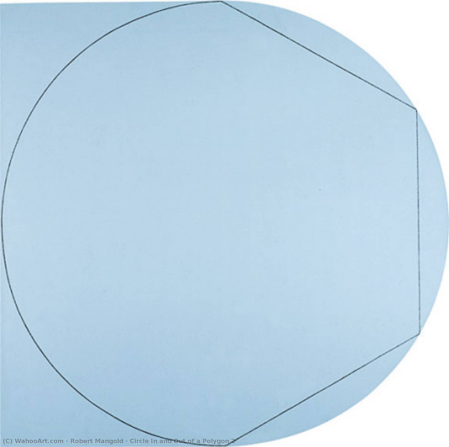 Circle In and Out of a Polygon 2, 1973 by Robert Mangold Robert Mangold | WahooArt.com