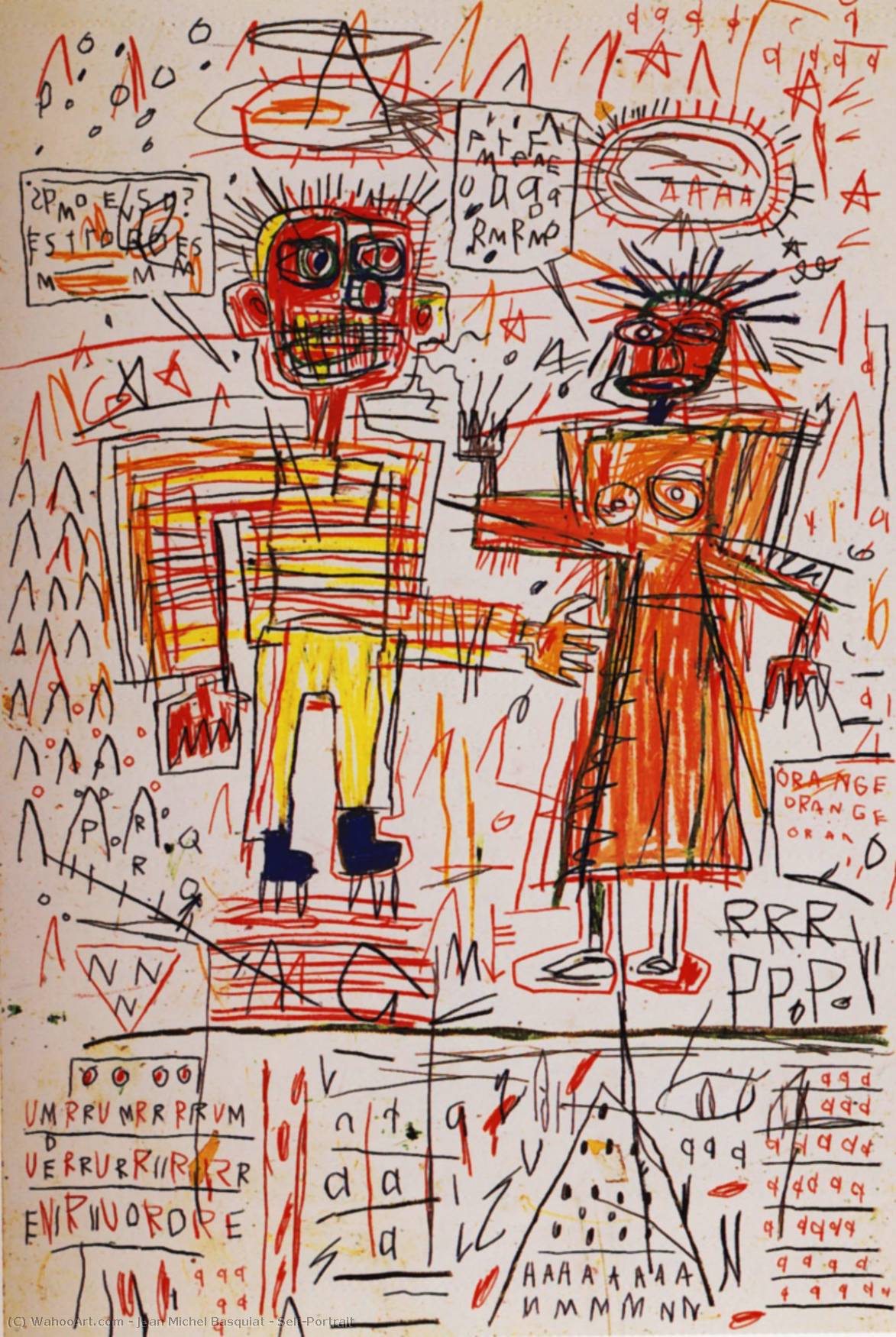 Order Artwork Replica Self-Portrait, 1982 by Jean Michel Basquiat ...