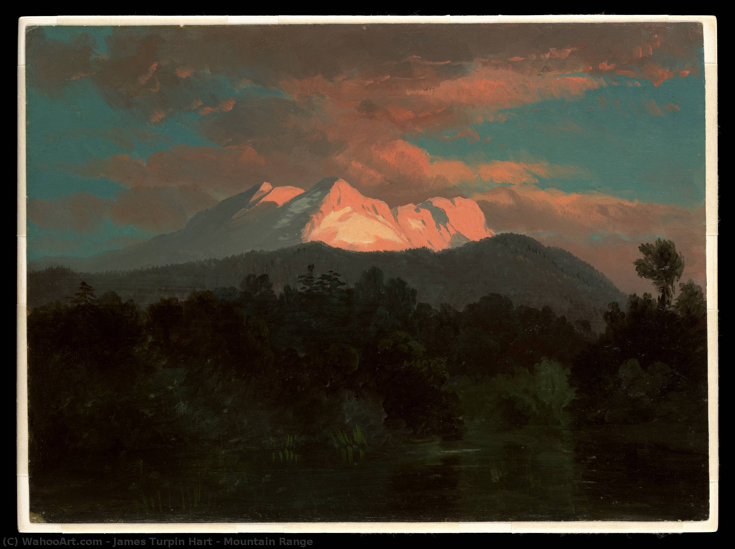Museum Art Reproductions Mountain Range, 1850 by James Turpin Hart ...
