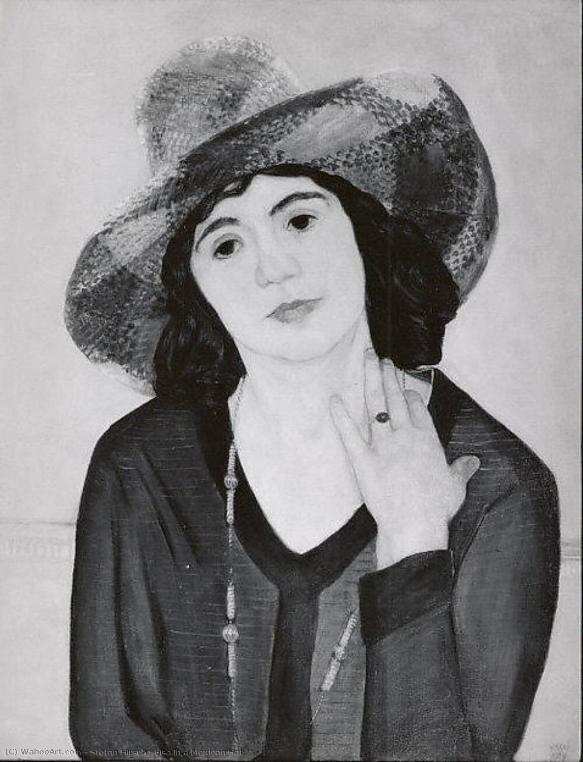 Elsa in a Mexican Hat, 1929 by Stefan Hirsch (1899-1964, United States ...