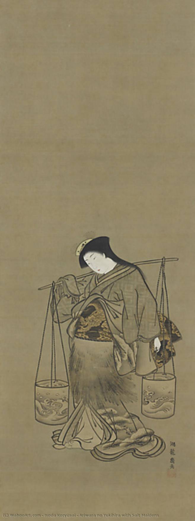 Buy Museum Art Reproductions Ariwara no Yukihira with Salt Maidens ...