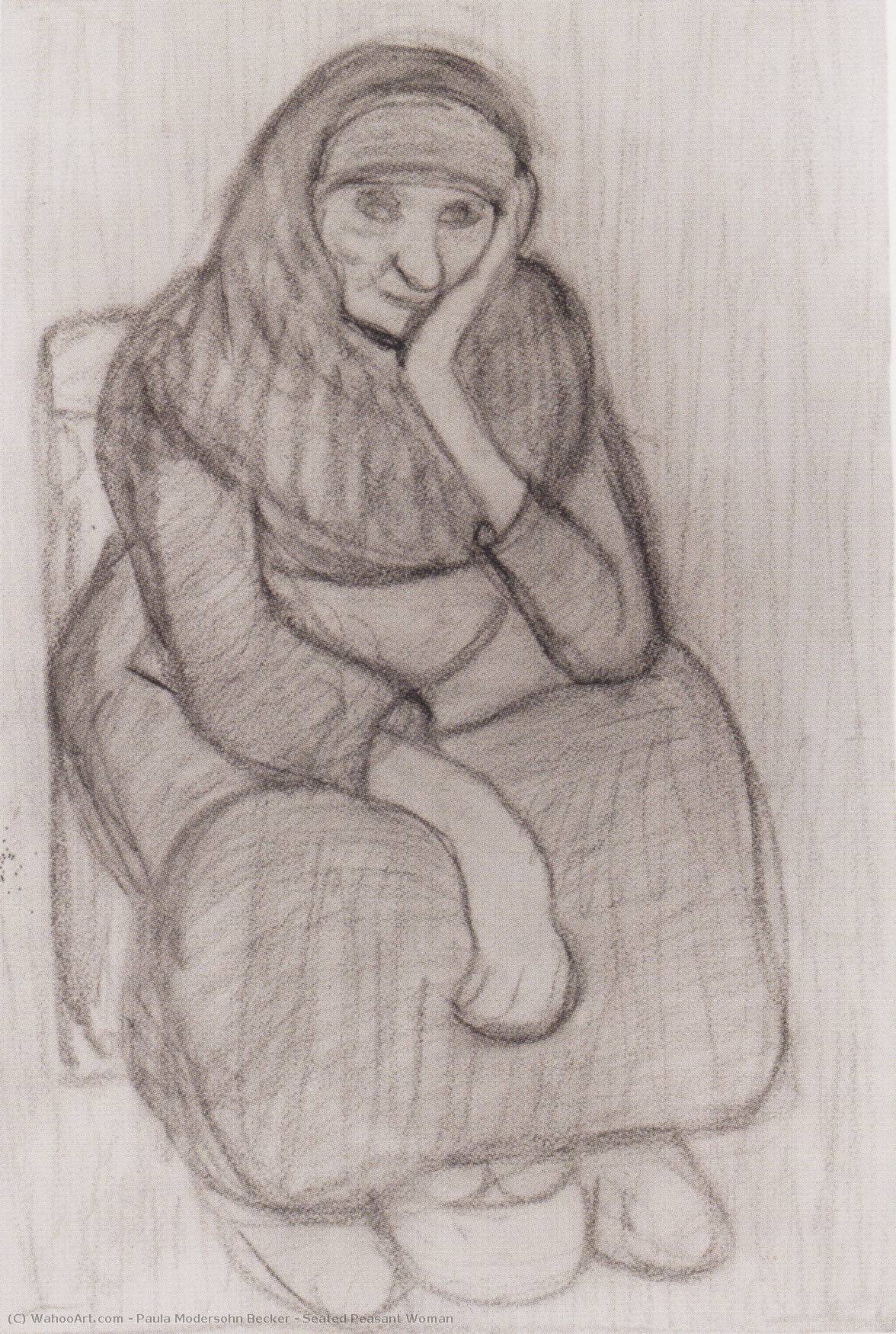 Artwork Replica Seated Peasant Woman, 1903 by Paula Modersohn Becker ...