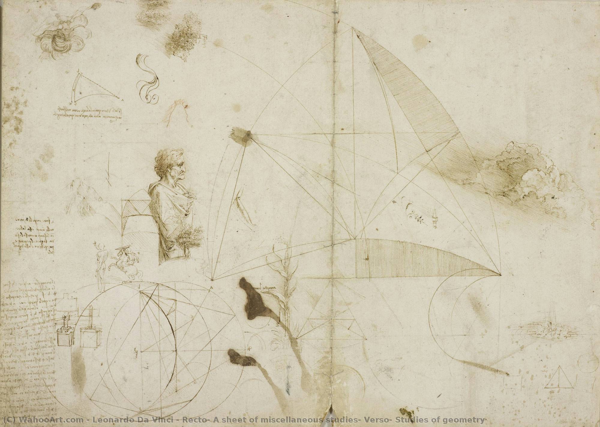 Get Art Reproductions Recto: A sheet of miscellaneous studies: Verso ...