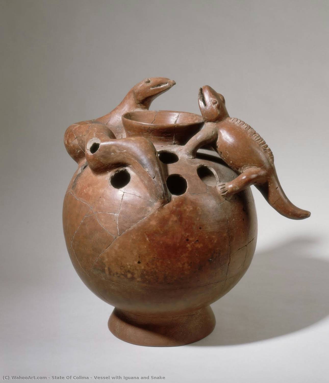 Get Paintings Reproductions Vessel with Iguana and Snake by State Of ...